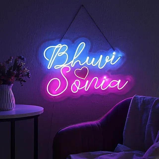 Custom Name LED Neon Sign Board Lights for Wall Home Decor