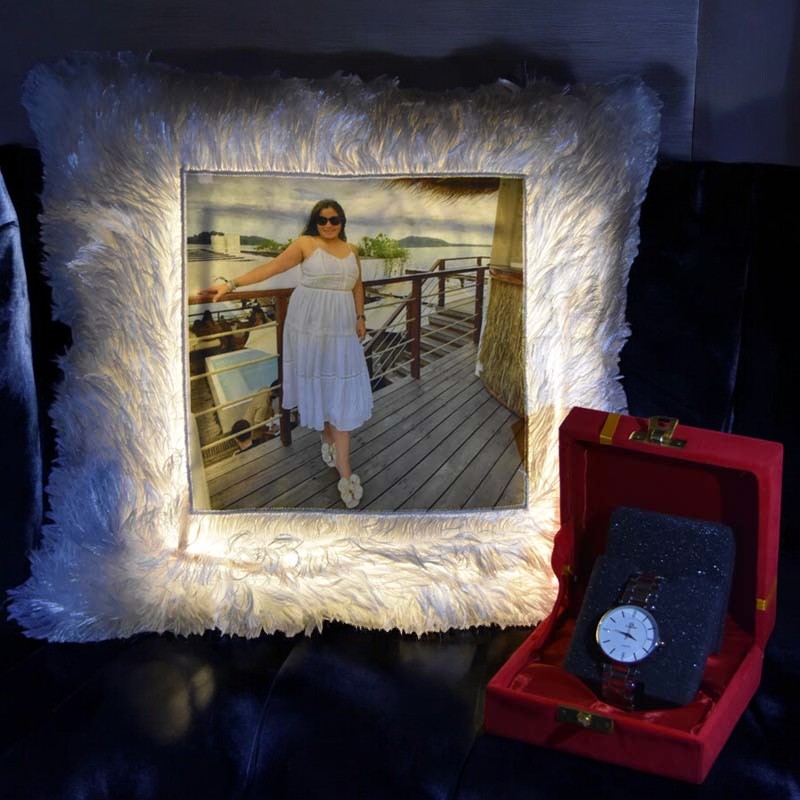 Buy or Order LED Personalized Cushion Online | Midnight Gifts Online ...