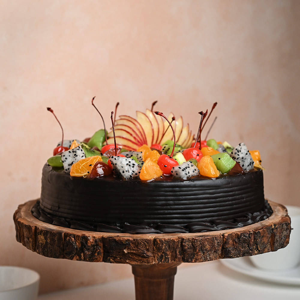 Chocolate Truffle Fresh Fruit Cake